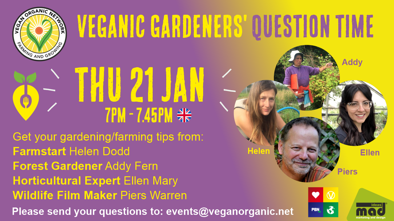 Veganic Gardeners Question Time, Hosted by VON | Plants For A Future